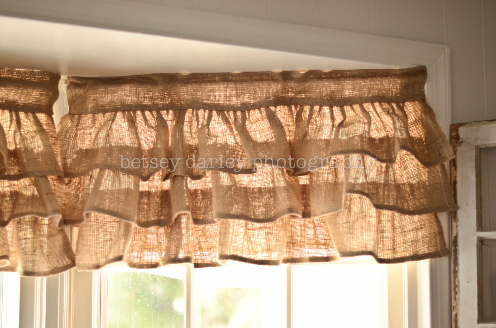Burlap Ruffled Valance - Etsy