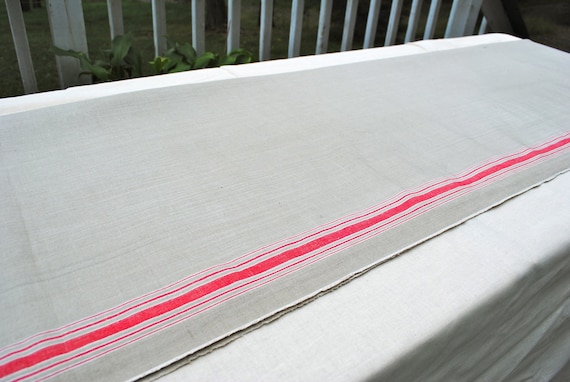 Items similar to Vintage German Linen Table Runner and Tablecloth on Etsy