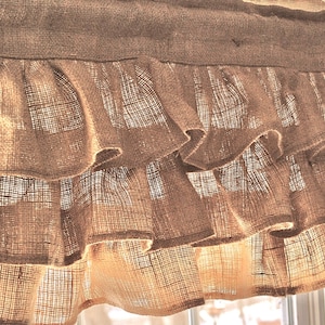 Burlap Ruffled Valance - Etsy