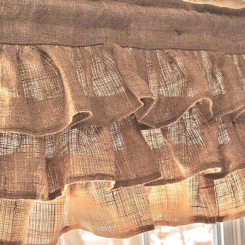 Burlap Ruffled Valance - Etsy