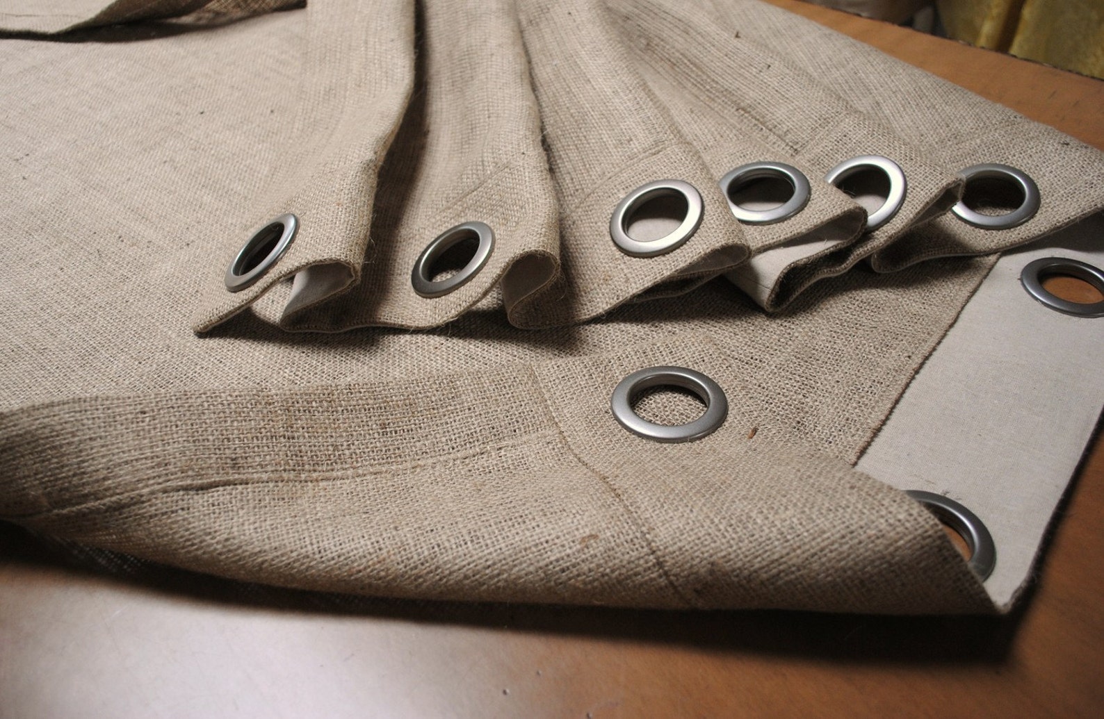 Burlap Curtain Panel With Grommets - Etsy