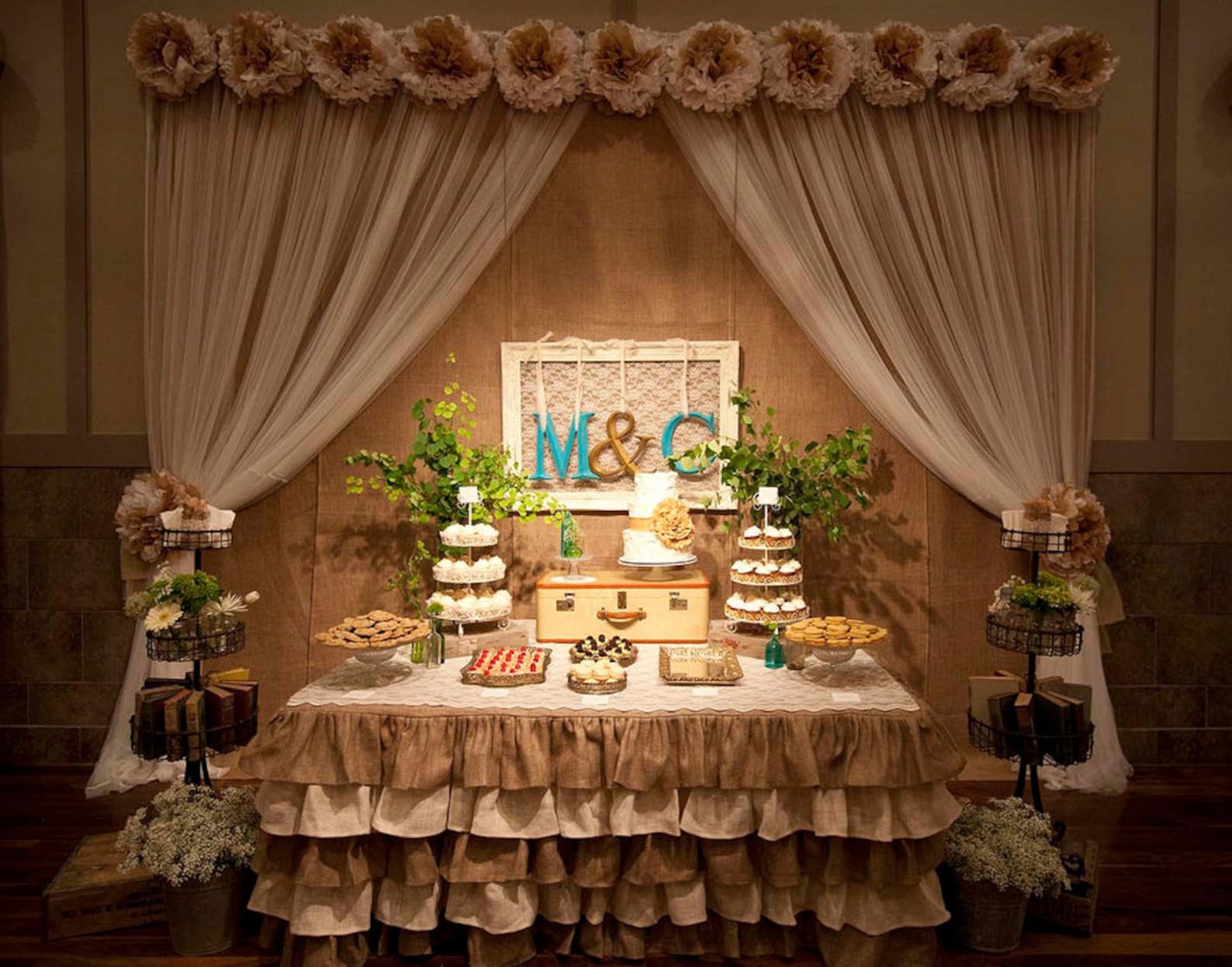 Burlap Ruffled Tablecloth - Etsy