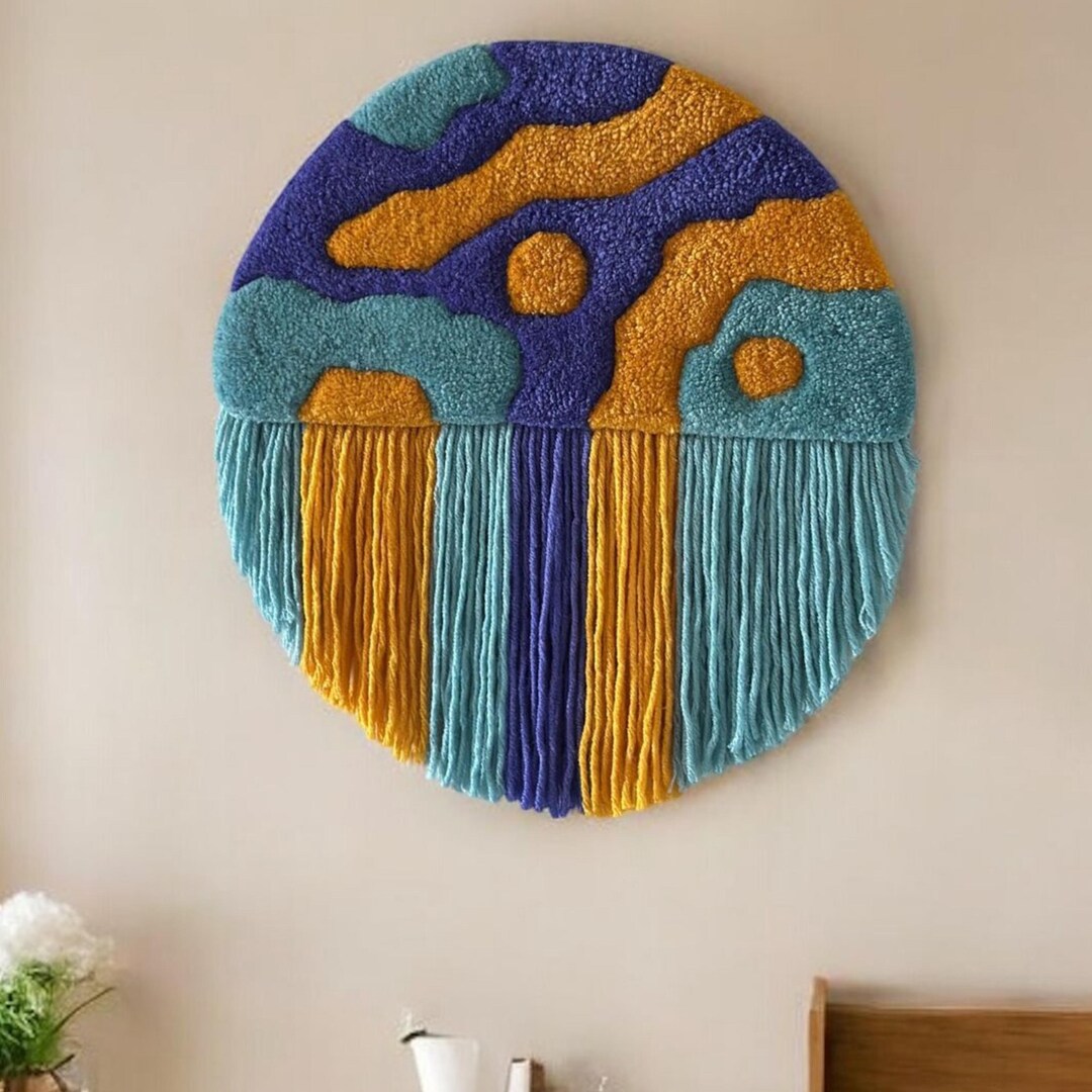 Handmade Tufted Wall Decor, Home Office Decor, Boho Wall Art, Custom ...