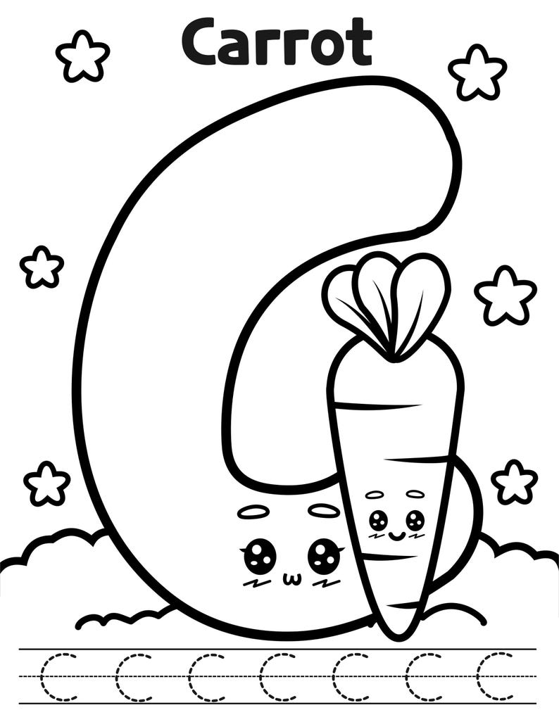 ABC Coloring Book | Alphabet Coloring Book PDF With Letter Tracing and ...
