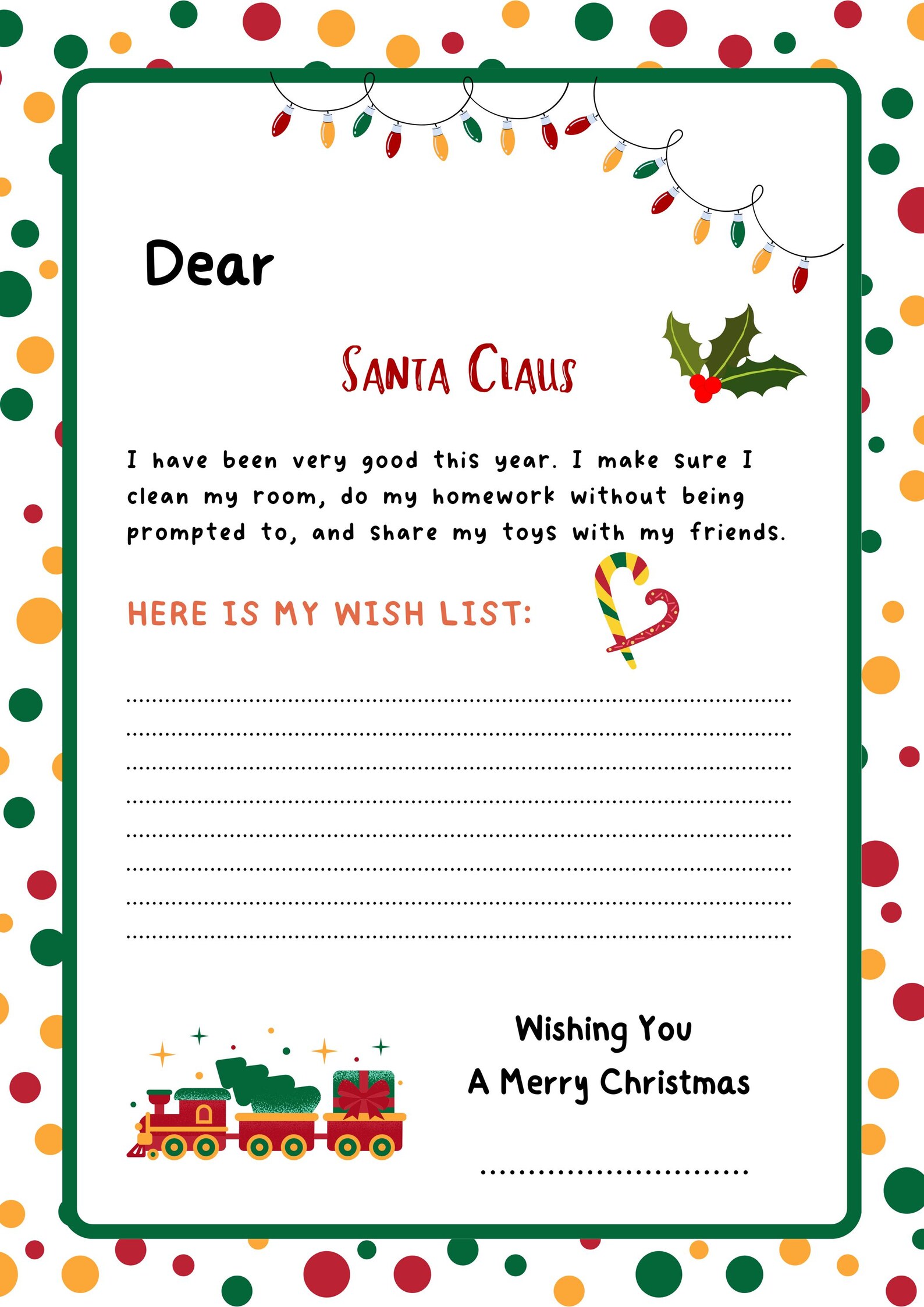 Santa Letter Template Kit: Customized Letter From Santa Claus, Nice ...
