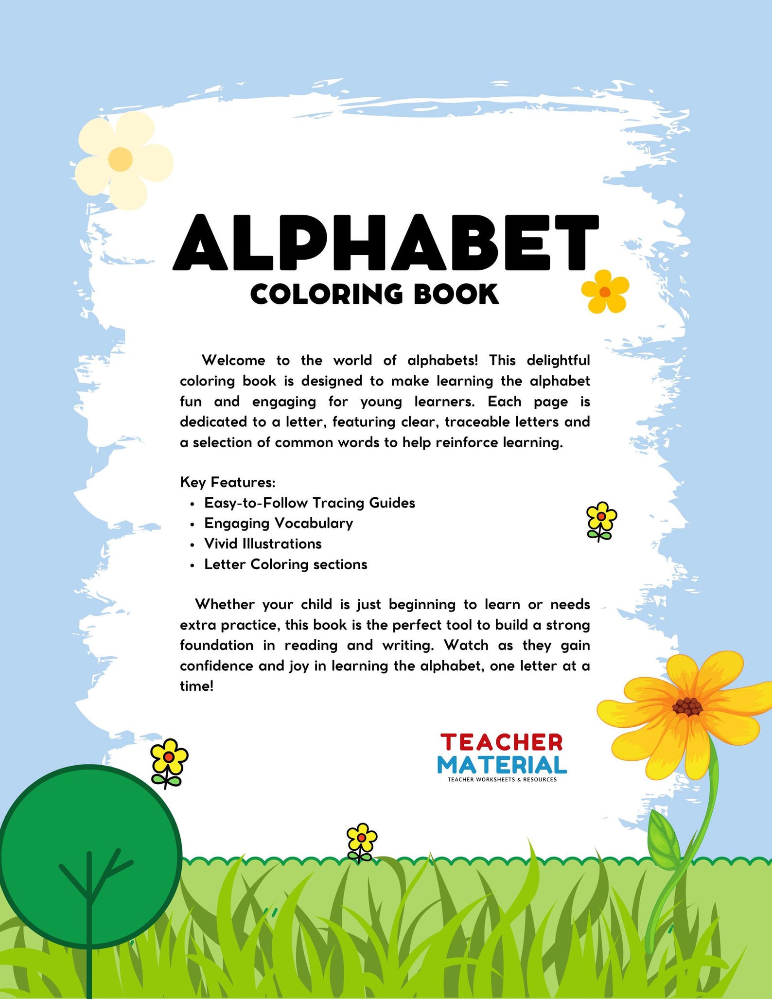 ABC Coloring Book | Alphabet Coloring Book PDF With Letter Tracing and ...