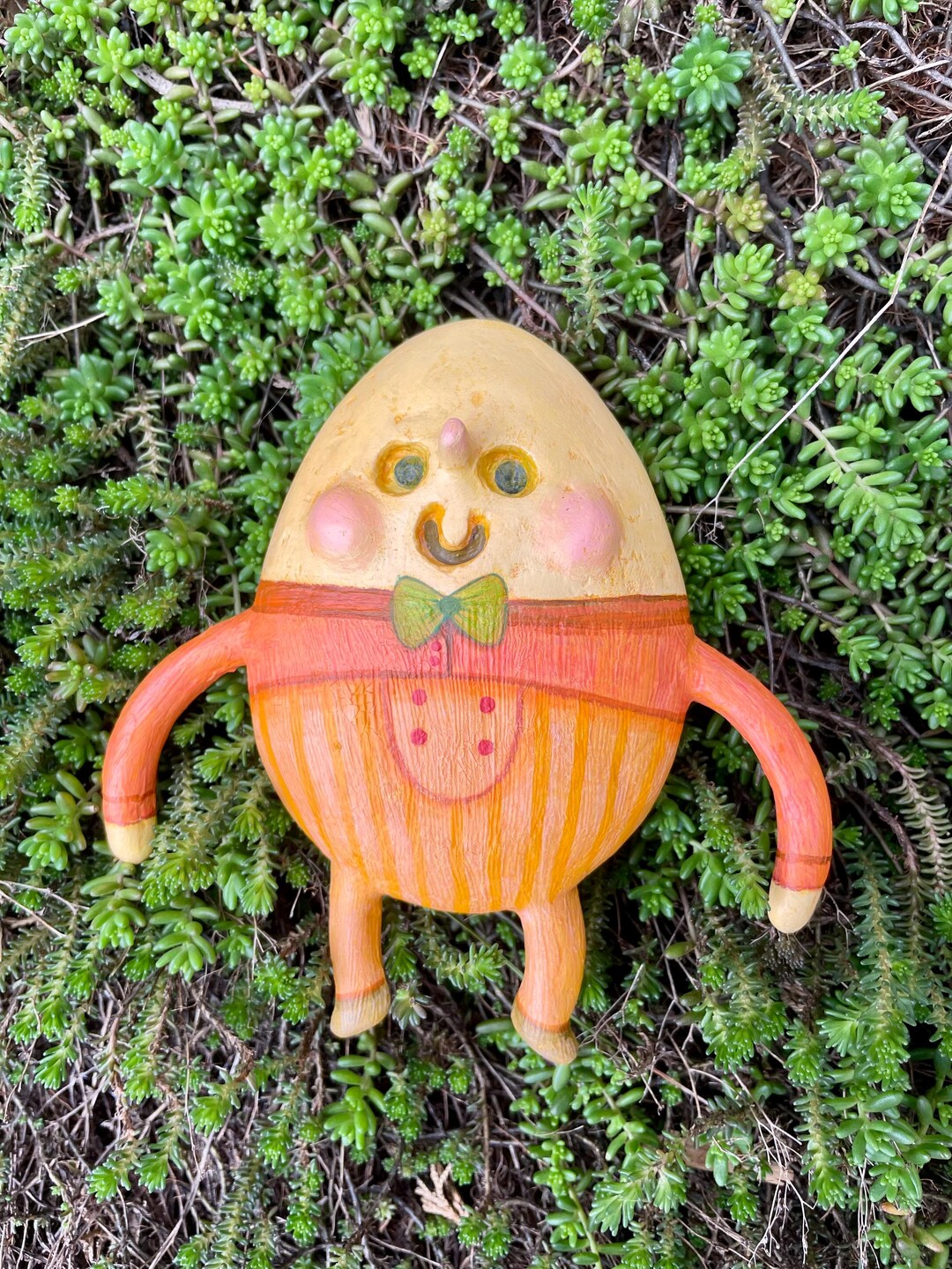 Handmade Humpty Dumpty Sculpture: Paper Mache Spring Wall Art - Etsy