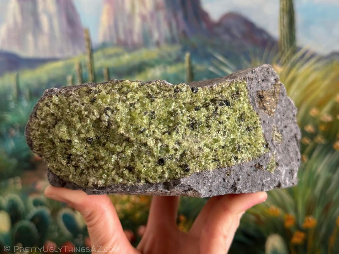Peridotite in Light Gray Basalt - Etsy