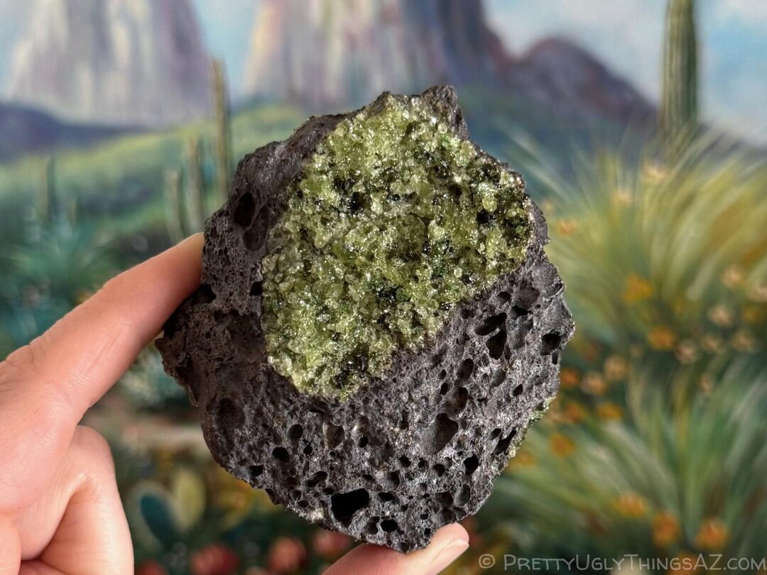 Peridotite in Volcanic Basalt, Medium San Carlos Piece - Etsy