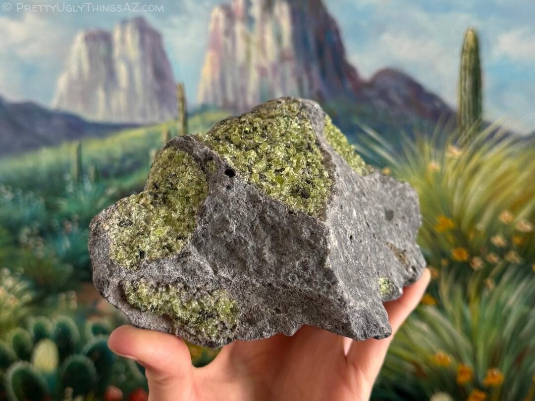 Peridotite in Light Gray Basalt - Etsy