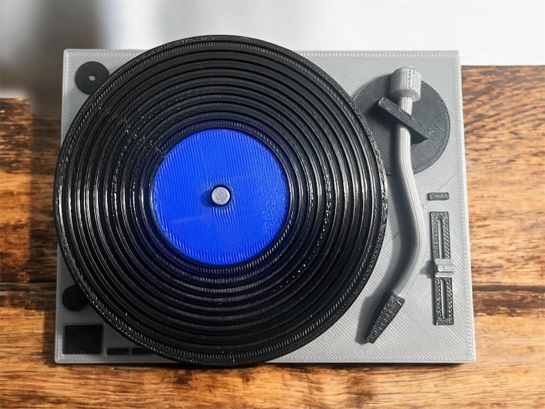 Retro Vinyl Record Coaster Set With Turntable Holder - Etsy