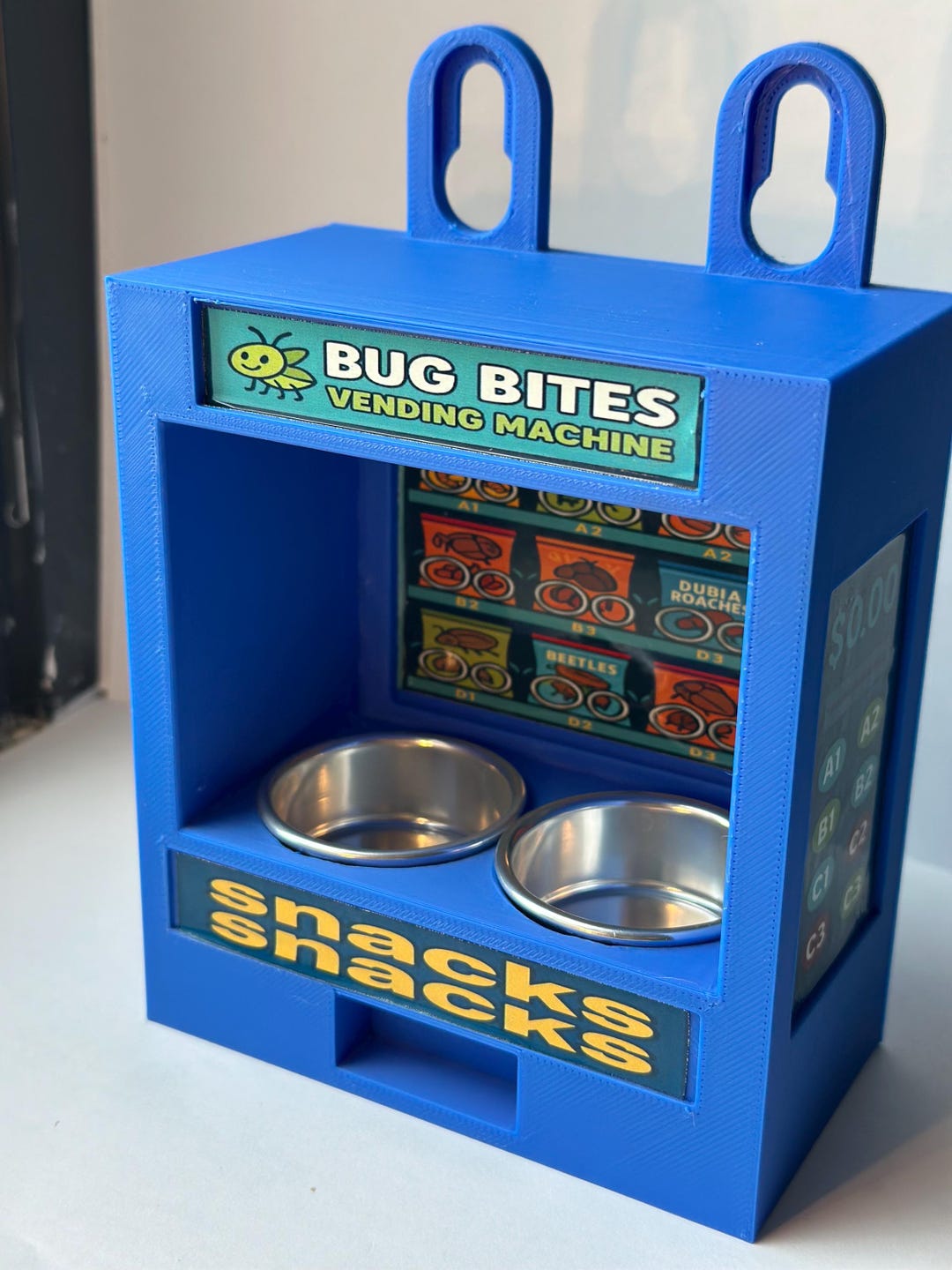 Bug Bites Vending Machine Feeder Blue (food/water Bowl for , Crested ...