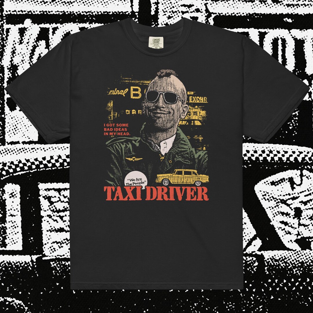 Taxi Driver: Front & Back Print Comfort Colors Film Tshirt - Etsy
