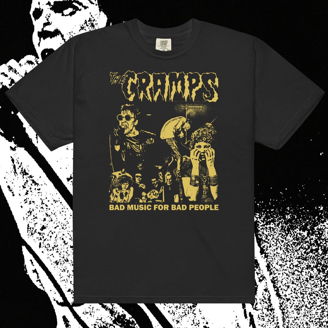The Cramps Bad Music for Bad People Comfort Colors Punk Tshirt - Etsy