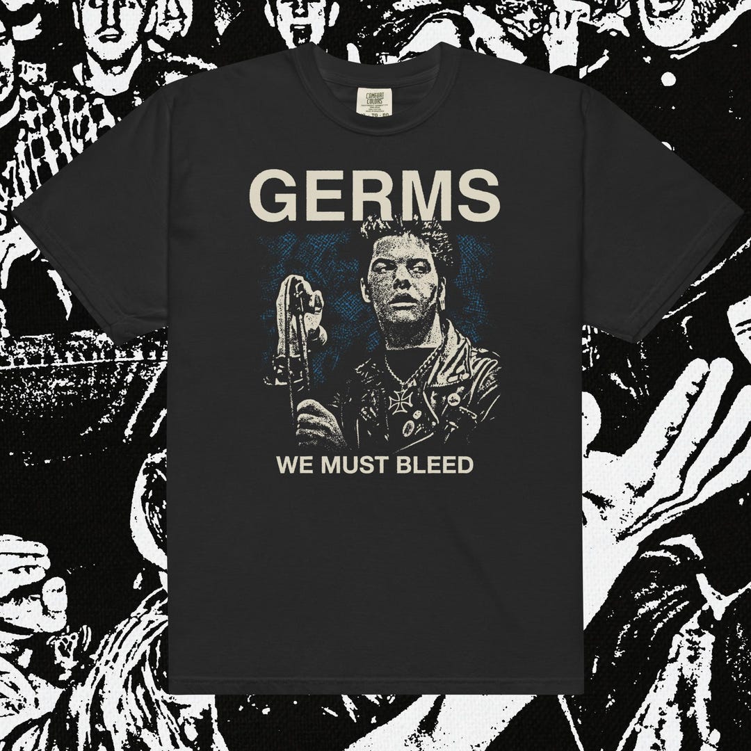 Germs We Must Bleed Darby Crash Punk Comfort Colors T-shirt - Etsy
