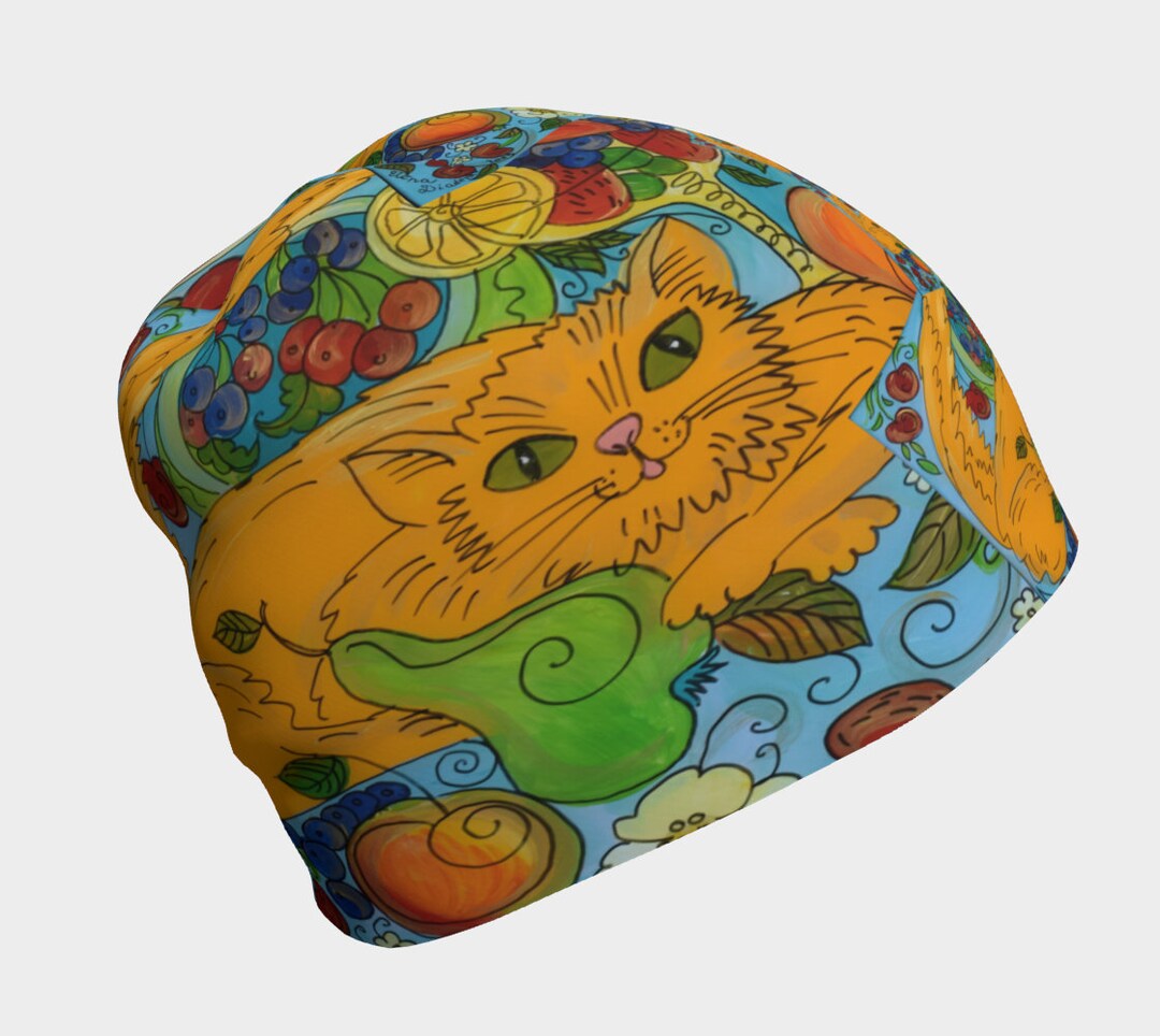Orange Cat Hat, Based on Painting by Elena Diadenko - Etsy