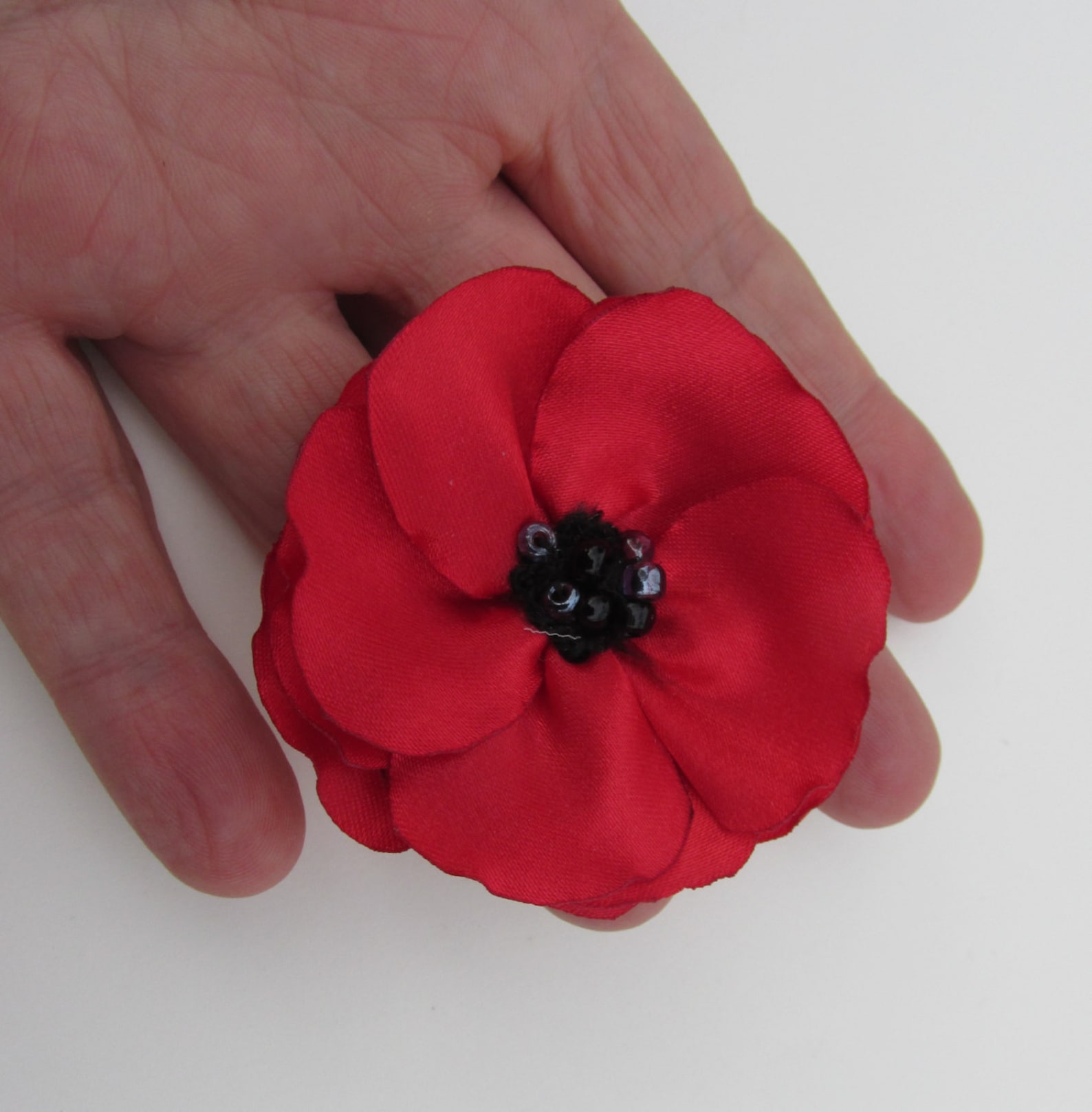 Red Poppy Pin (for Dress), Small Brooch, Great Gift, Buttonholes for ...