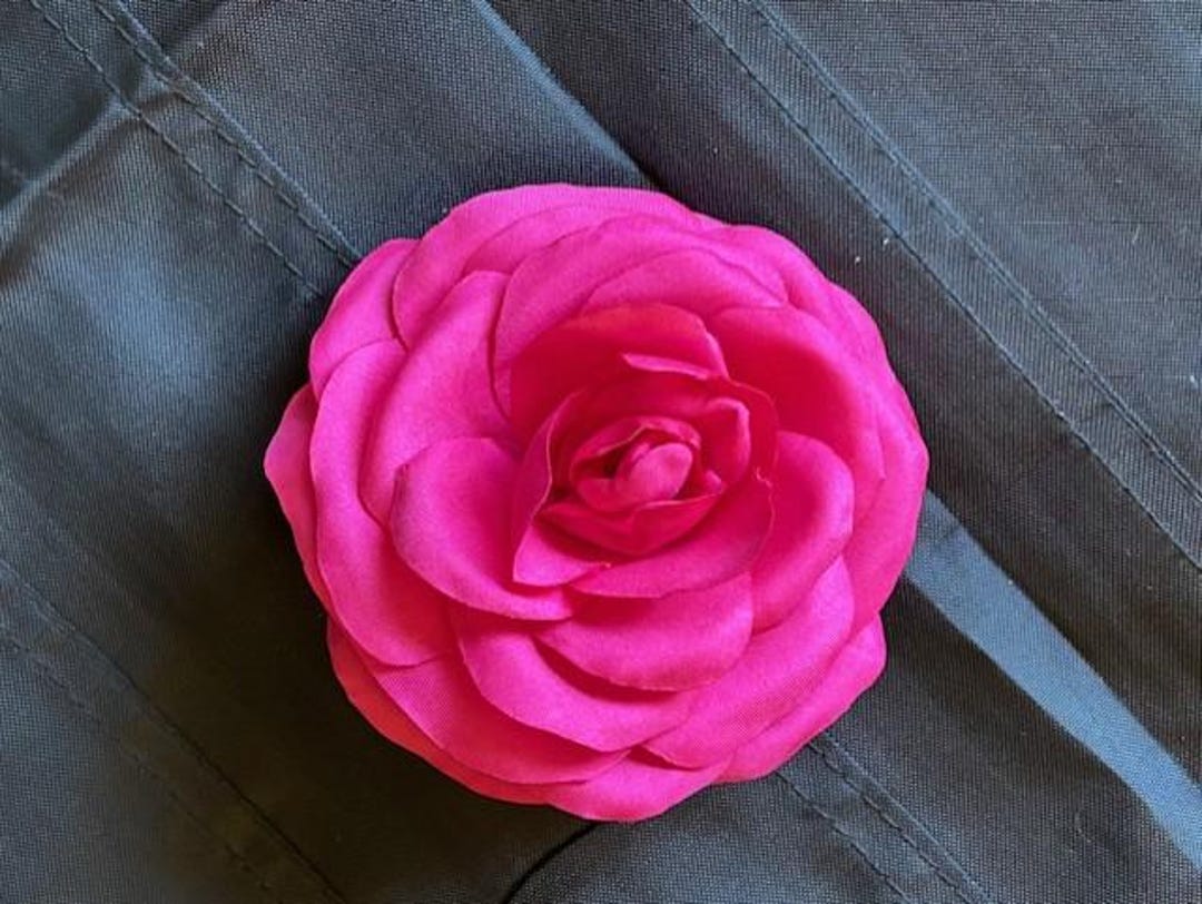 Pink Rose Pin or Brooch (for Dress or Hair), Brooch, Great Gift ...