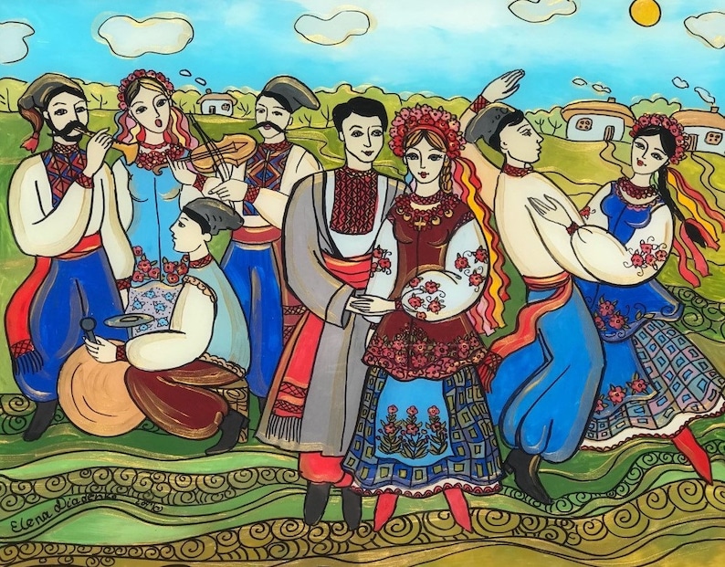 Sale Print Ukrainian Wedding Folk Art Etsy sale-print-ukrainian-wedding-folk-art-etsy