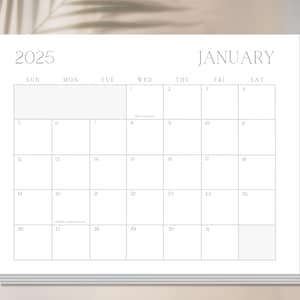 Printable 2025 Calendar | Minimalist and Professional PDF | Instant ...