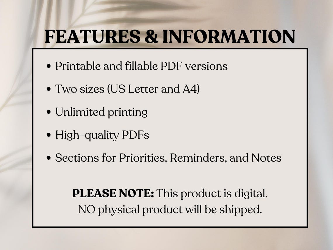 Executive Day Planner | Fillable and Printable Pdfs | Instant Digital ...