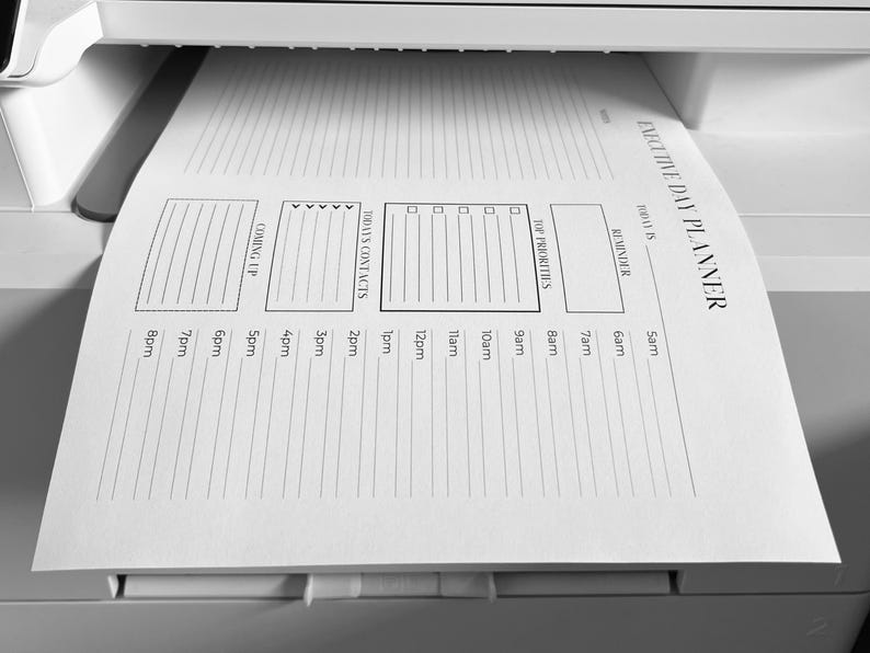 Executive Day Planner | Fillable and Printable Pdfs | Instant Digital ...
