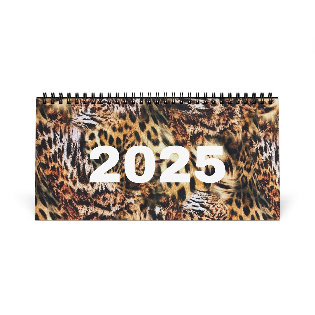 Cheetah Print Desktop Calendar, Aesthetic Vision Board 2025 ...