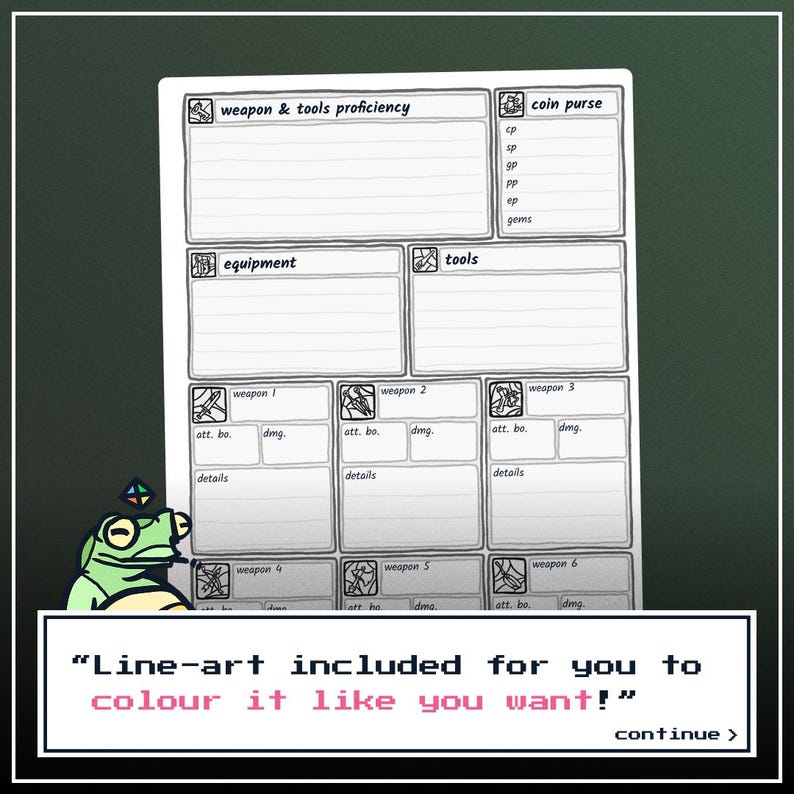 Draw Your Own! - Custom Dnd Character Sheet - A5 - for Digital or Print ...