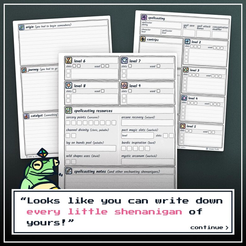 Ranger - Custom Dnd Character Sheet - A5 - for Digital or Print - Etsy