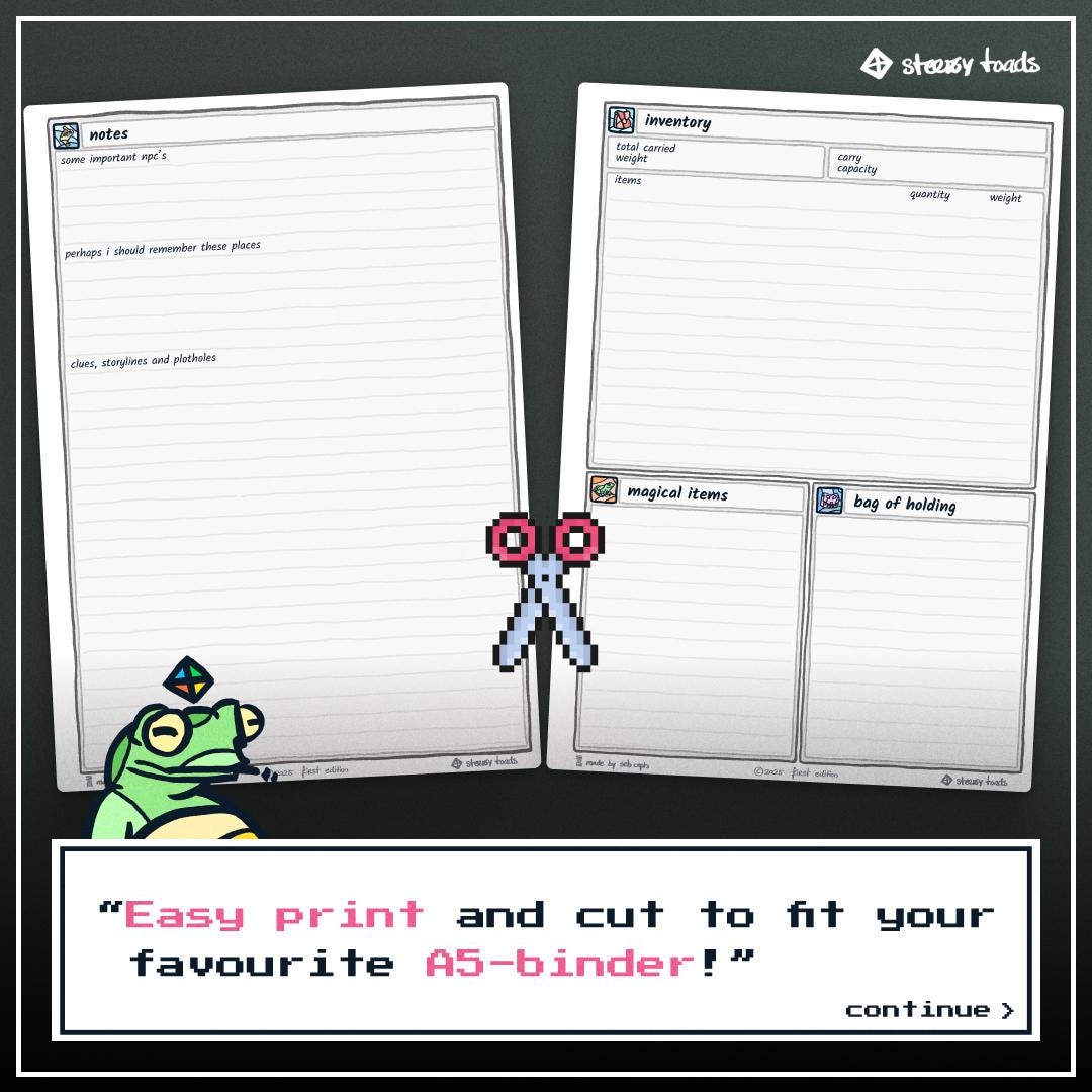 Shieldmaiden - Custom Dnd Character Sheet - A5 - for Digital or Print ...