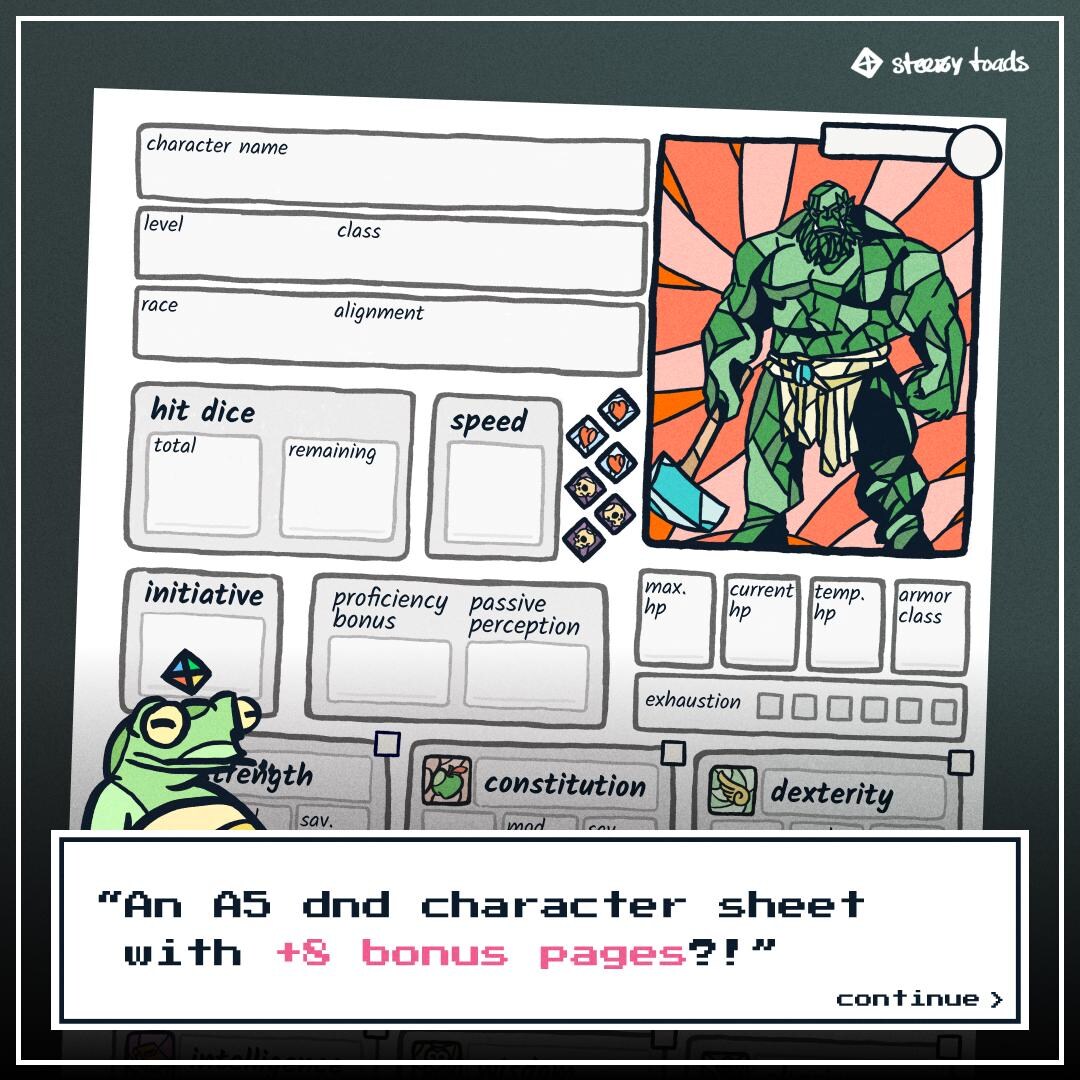 Brute - Custom Dnd Character Sheet - A5 - for Digital or Print - Etsy