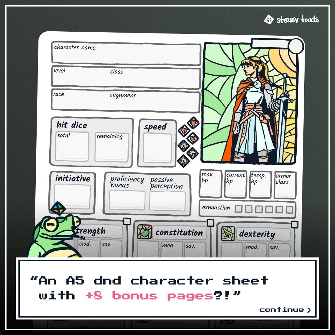 Shieldmaiden - Custom Dnd Character Sheet - A5 - for Digital or Print ...