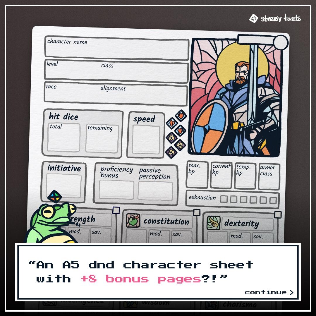 Soldier - Custom Dnd Character Sheet - A5 - for Digital or Print - Etsy