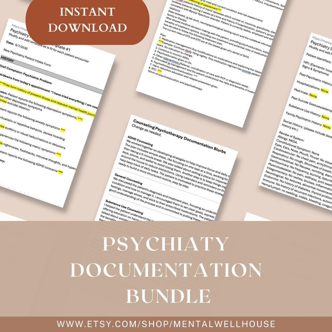 Psychiatry Clinical Template for Healthcare Students and Clinicians ...
