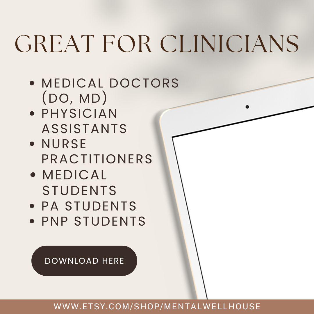 Psychiatry Clinical Template for Healthcare Students and Clinicians ...