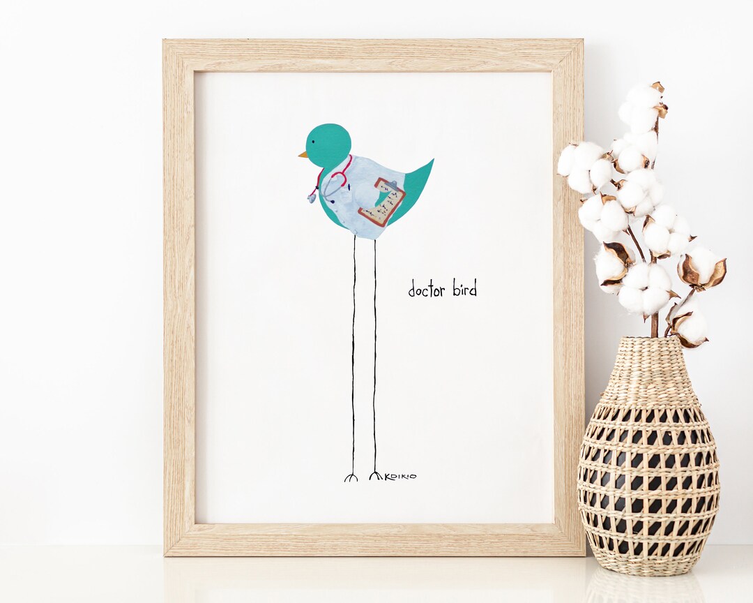Doctor Bird: Gift for Doctor Doctor's Office Art - Etsy