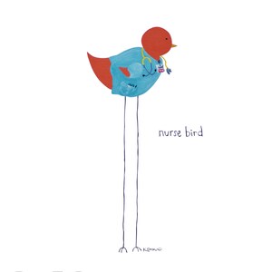 Nurse Bird:gift for a Nurseregistered Nursenurse Art - Etsy