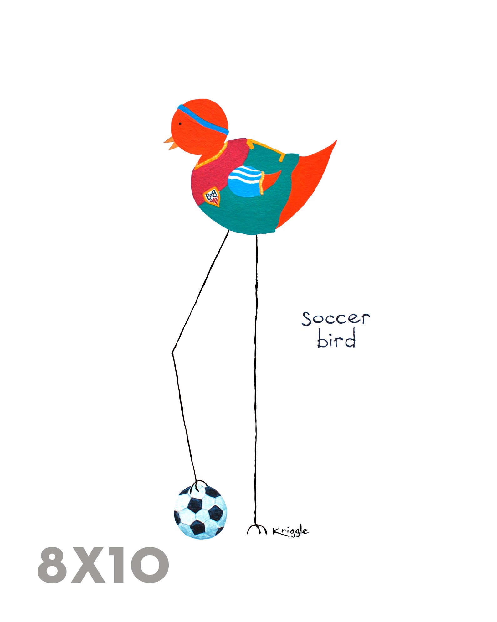 Soccer Bird : Art mural Soccer Bird impression de joueur de - Etsy France