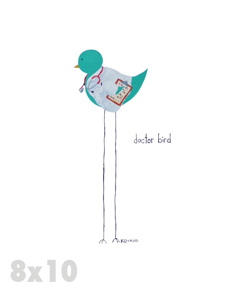 Doctor Bird: Gift for Doctor Doctor's Office Art - Etsy