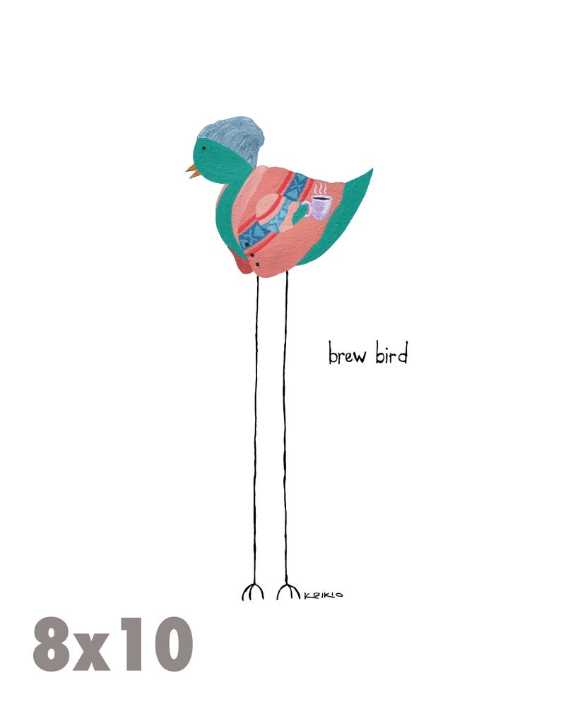 Brew Bird coffee: Coffee Lover Coffee Shop Gift Kitchen - Etsy