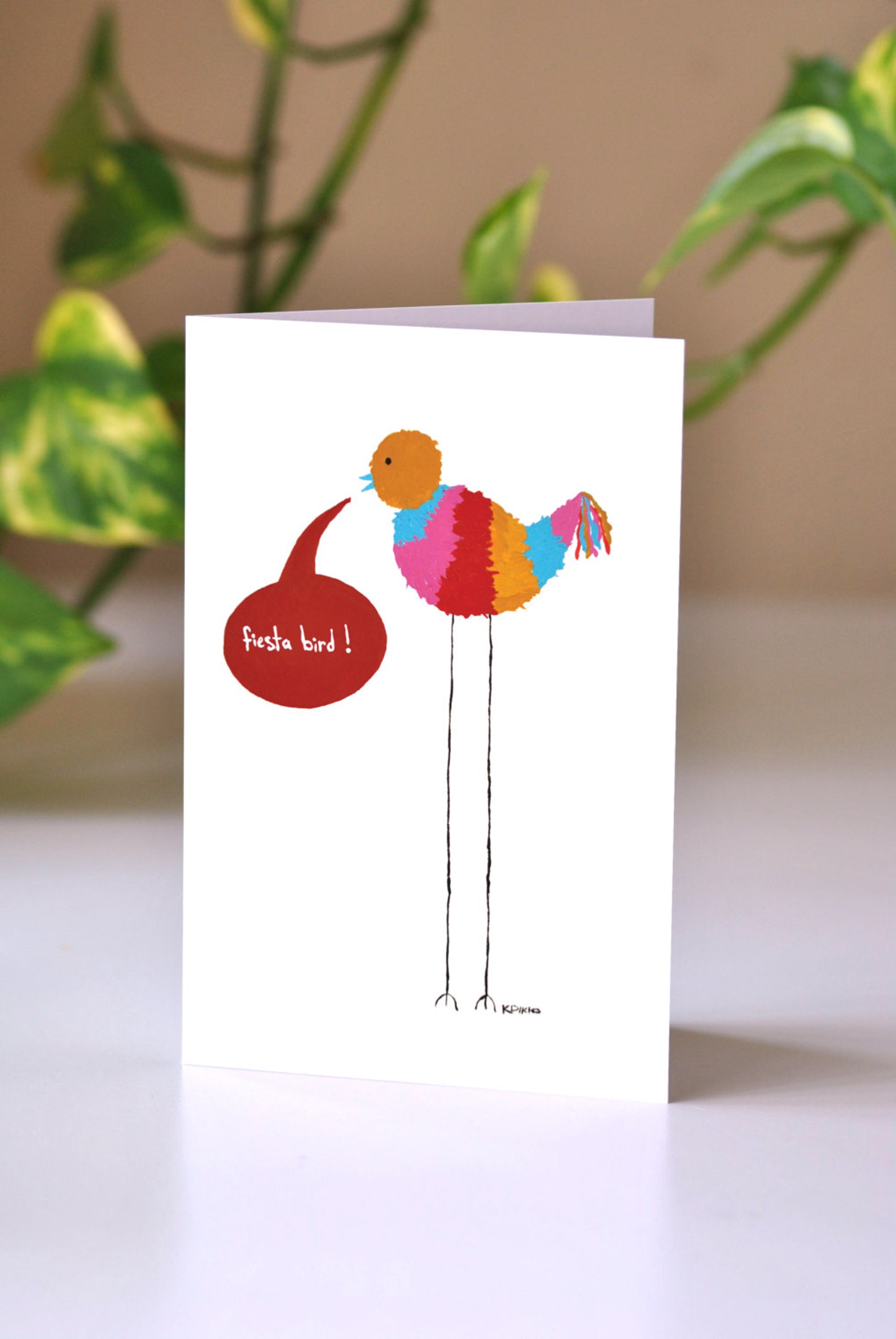 Fiesta Bird Greeting Card: Celebratory Card, Piñata Card, Housewarming ...
