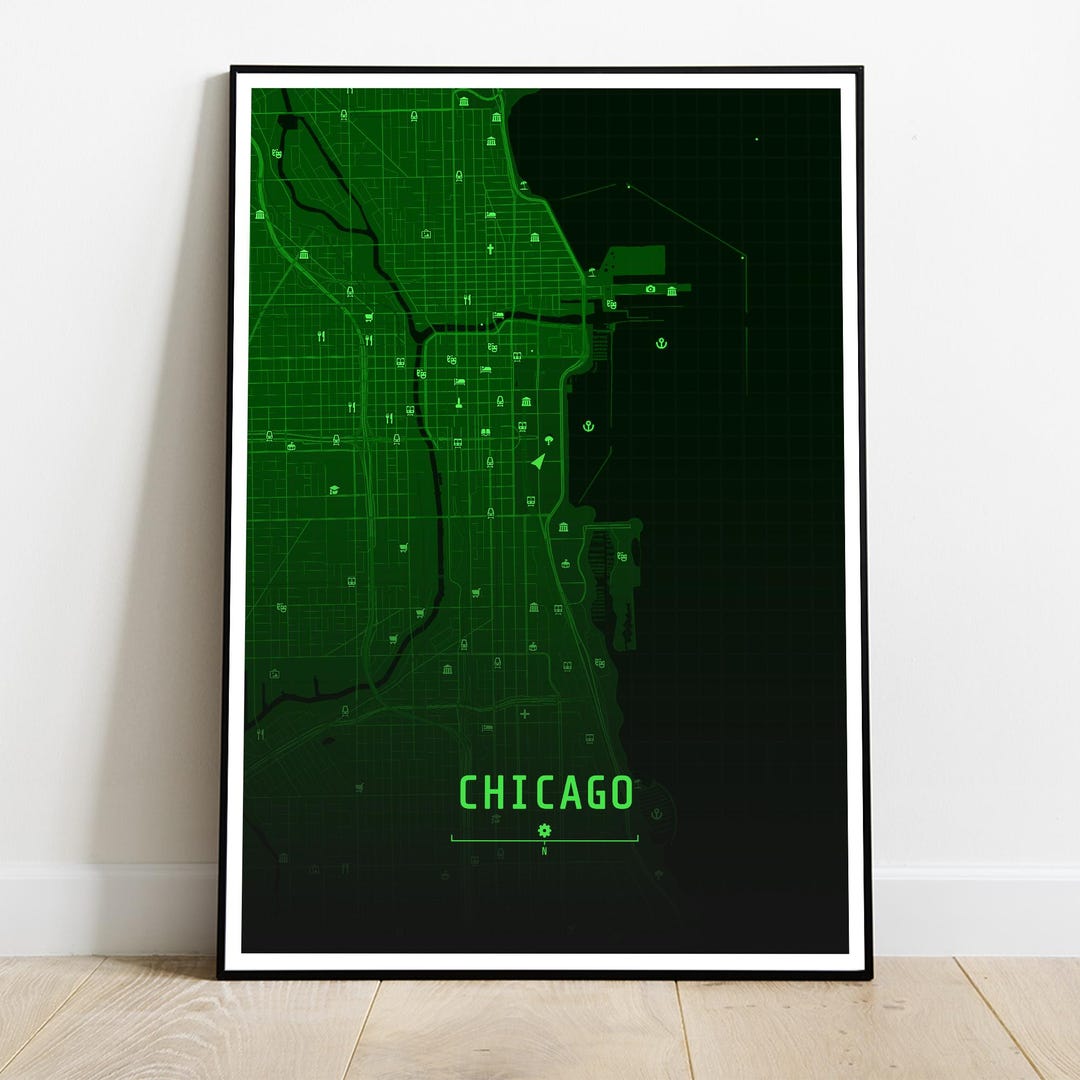 CHICAGO MAP FALLOUT 4 Gaming Poster Fallout Gaming Art Wall Poster - Etsy