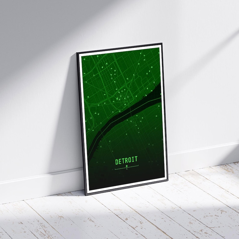 DETROIT MAP FALLOUT 4 Gaming Poster Fallout Gaming Art Wall Poster - Etsy