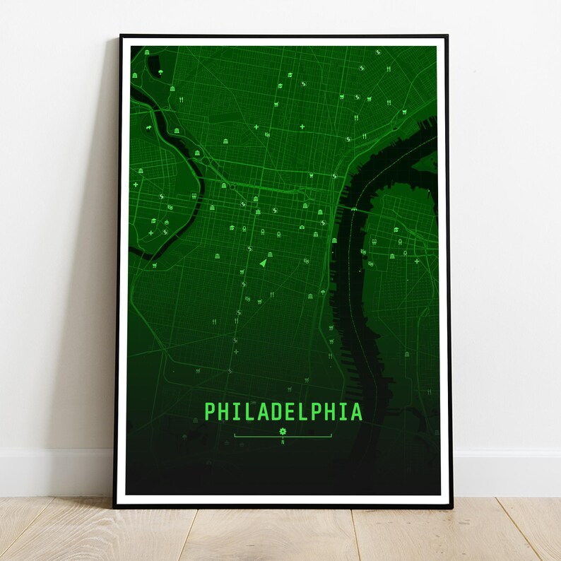 PHILADELPHIA MAP FALLOUT 4 Gaming Poster Fallout Gaming Art Wall Poster ...