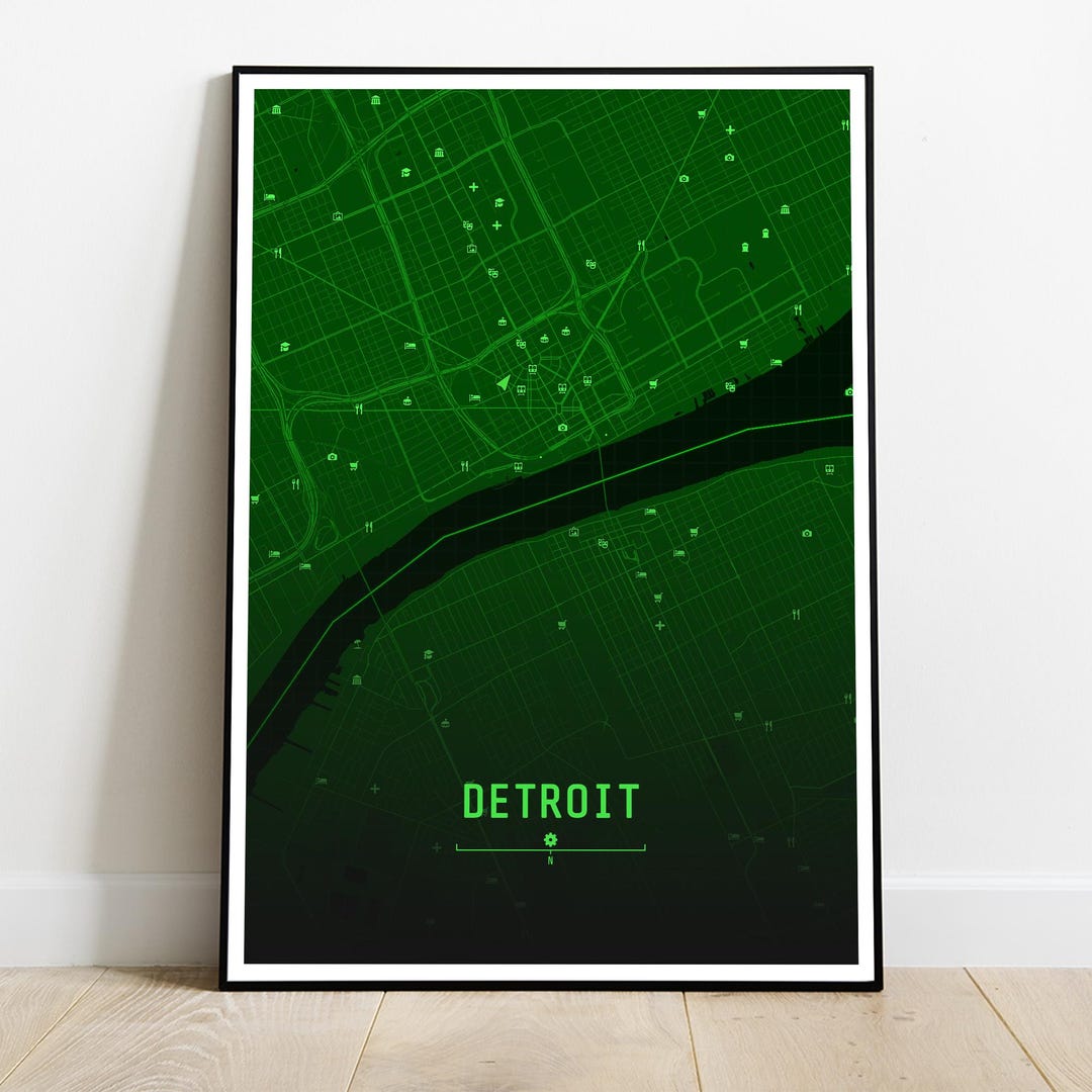 DETROIT MAP FALLOUT 4 Gaming Poster Fallout Gaming Art Wall Poster - Etsy