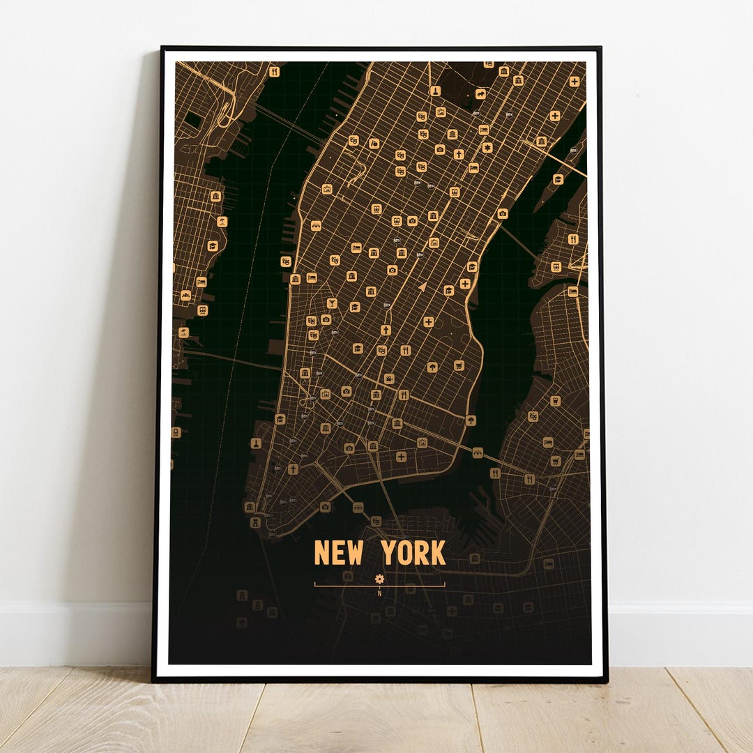 NEW YORK Map - FALLOUT New Vegas | Gaming Poster | Fallout | Gaming Art ...