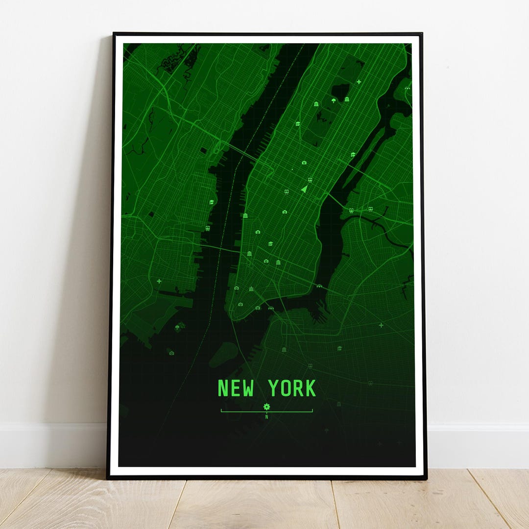 NEW YORK Map FALLOUT 4 Gaming Poster Fallout Gaming Art Wall Poster - Etsy