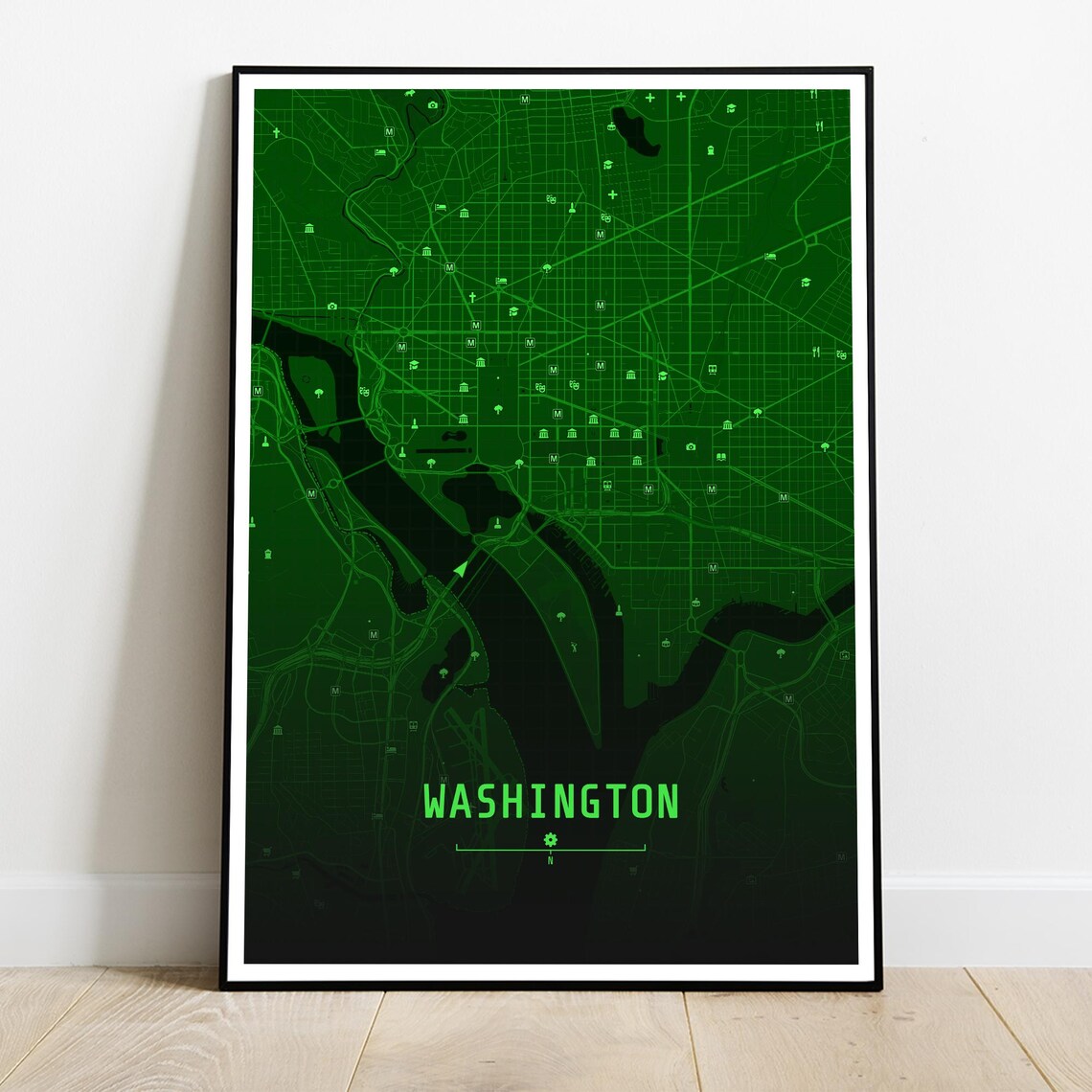 WASHINGTON MAP - FALLOUT 4 | Gaming Poster | Fallout | Gaming Art ...
