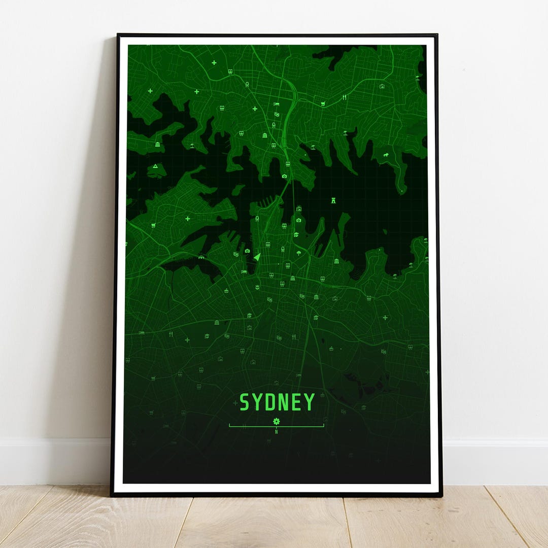 SYDNEY MAP FALLOUT 4 Gaming Poster Fallout Gaming Art Wall Poster - Etsy