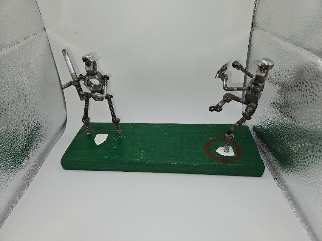 Baseball Players Metal Art Sculpture - Etsy
